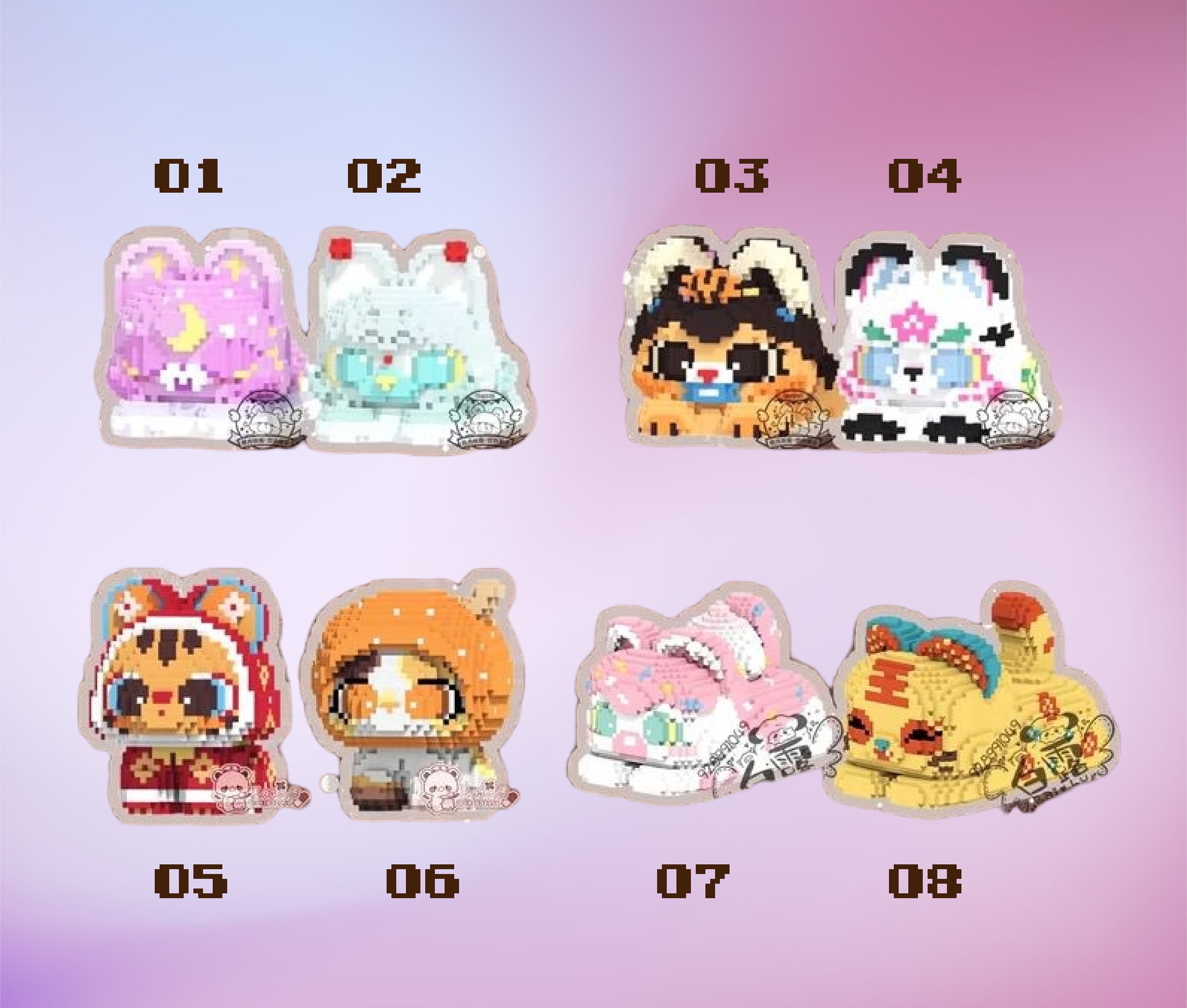 Cute Tiger 3D Perler Bead Patterns Digital Download English Guidances ...