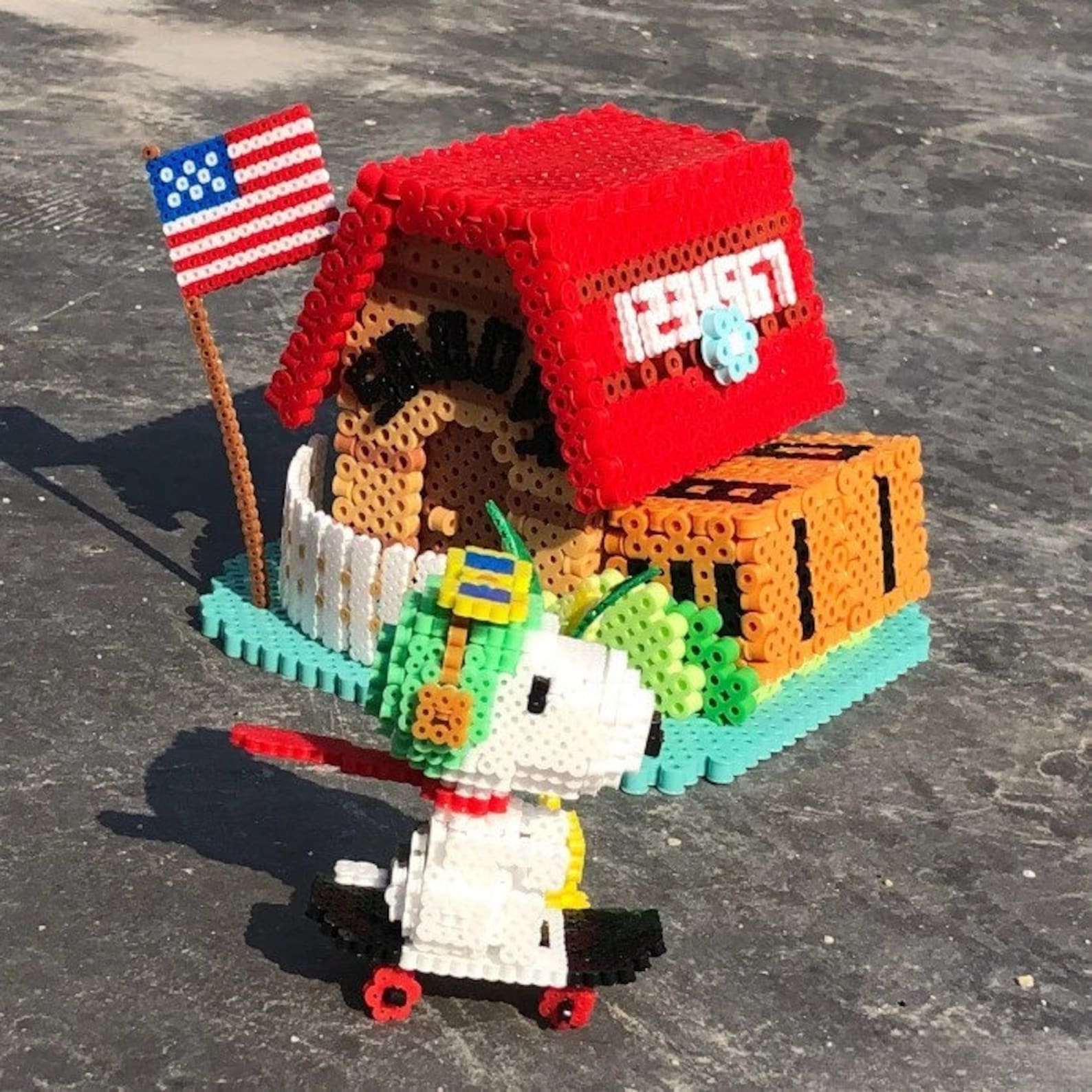 Snoopy and House Perler Bead 3D Perpetual Calendar Pattern (digital ...
