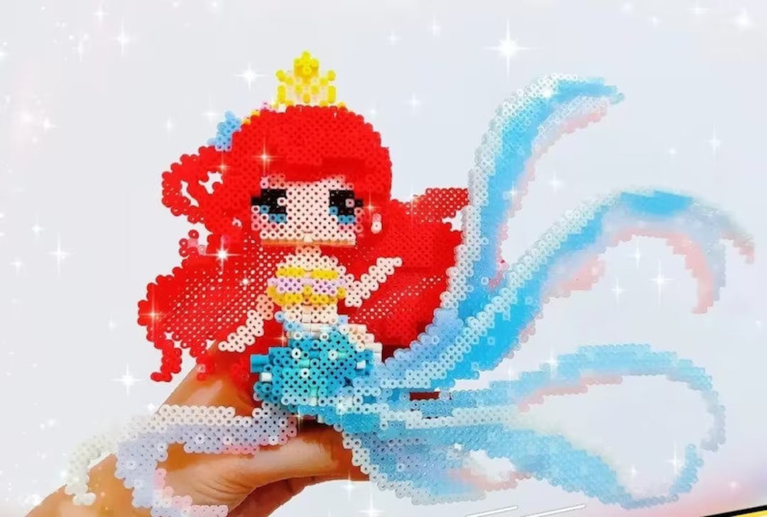The Little Mermaid 3D Perler Bead Pattern Digital Instant Download - Etsy