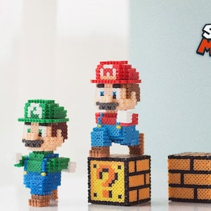 Super Mario Bros 3D Perler Bead Pattern English Guidances Digital - Etsy