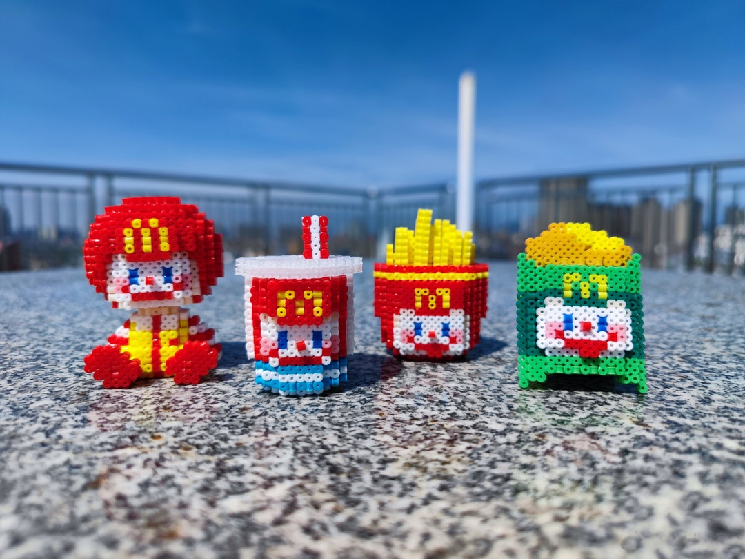 Cute Fast Food Series 3D Perler Beads Patterns Tutorial - Etsy