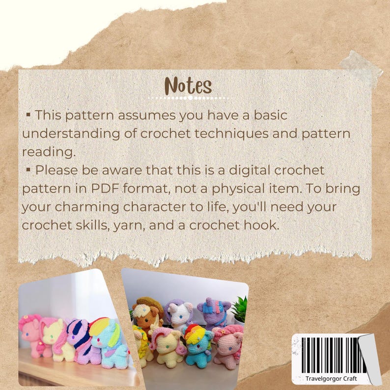 Little Pony Amigurumi Crochet Pattern Set of 7 | PDF| English| Instant ...