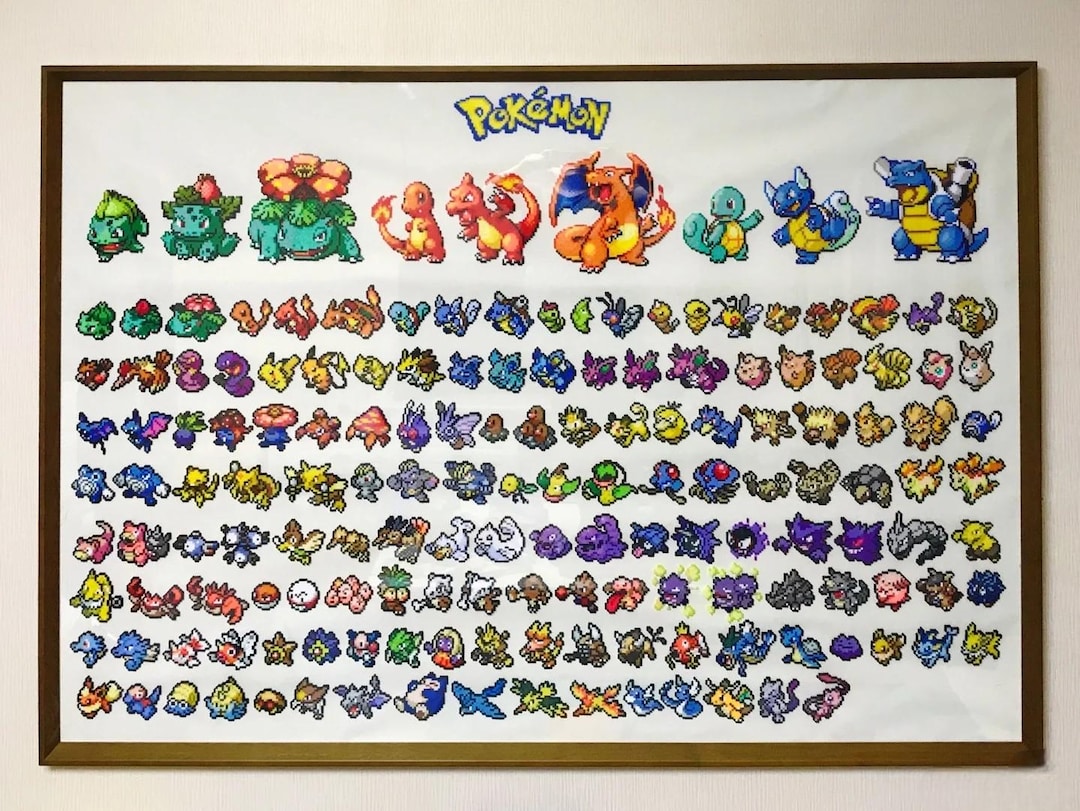 Pokemon 2D Perler Bead Patterns (digital Items) - Etsy