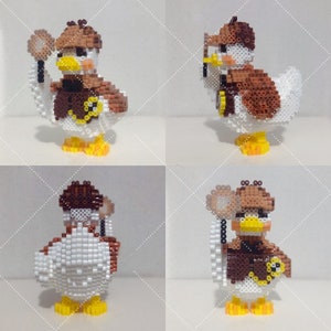 Dake Duck Set of 4 3D Perler Bead Patterns Digital Instant Download - Etsy
