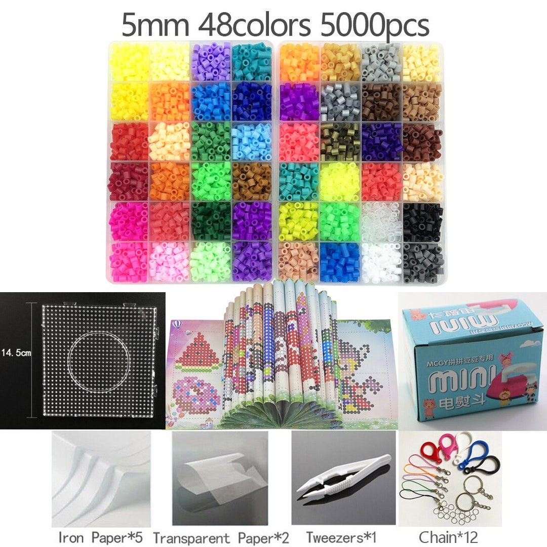 5mm Perler Beads Set Refill Bead Box Kids Handmade Craft DIY Gift - Etsy