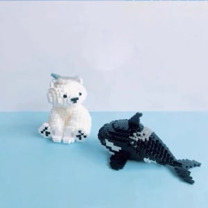 Sea Animals 3D Perler Bead Patterns Digital EASY - Etsy