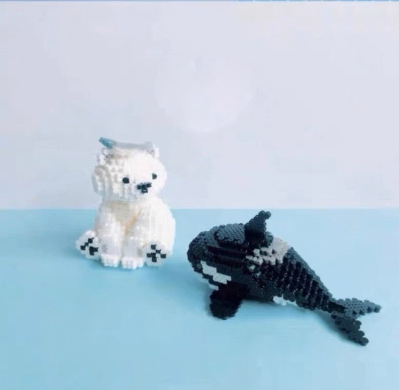 Sea Animals 3D Perler Bead Patterns Digital EASY - Etsy