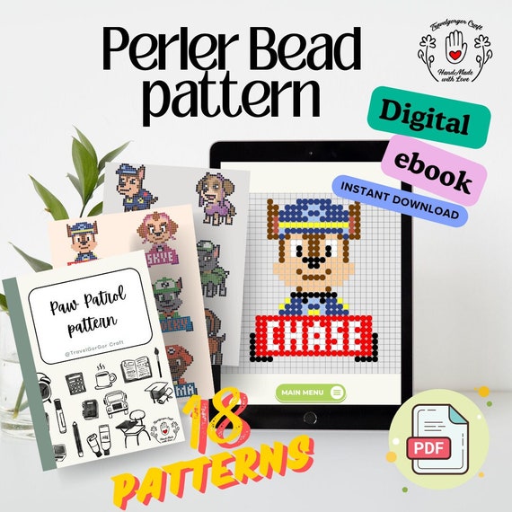 Patrol Perler Bead Patterns Kids Craft Template Ebook PDF Digital Download Etsy