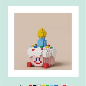 Birthday Christmas Cake Set 3D Perler Bead Pattern Total 4 Patterns ...