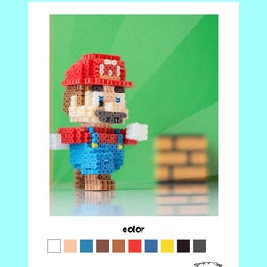 Super Mario Bros 3D Perler Bead Pattern English Guidances Digital - Etsy
