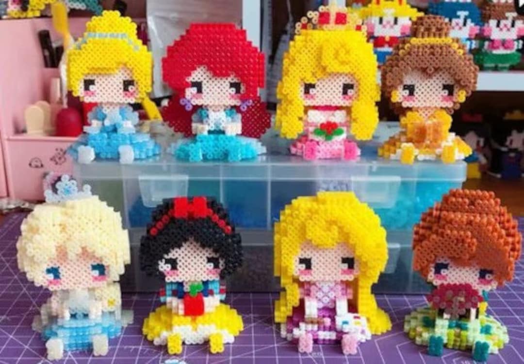 Beloved Princesses 3D Perler Bead Patterns Digital Download EASY - Etsy