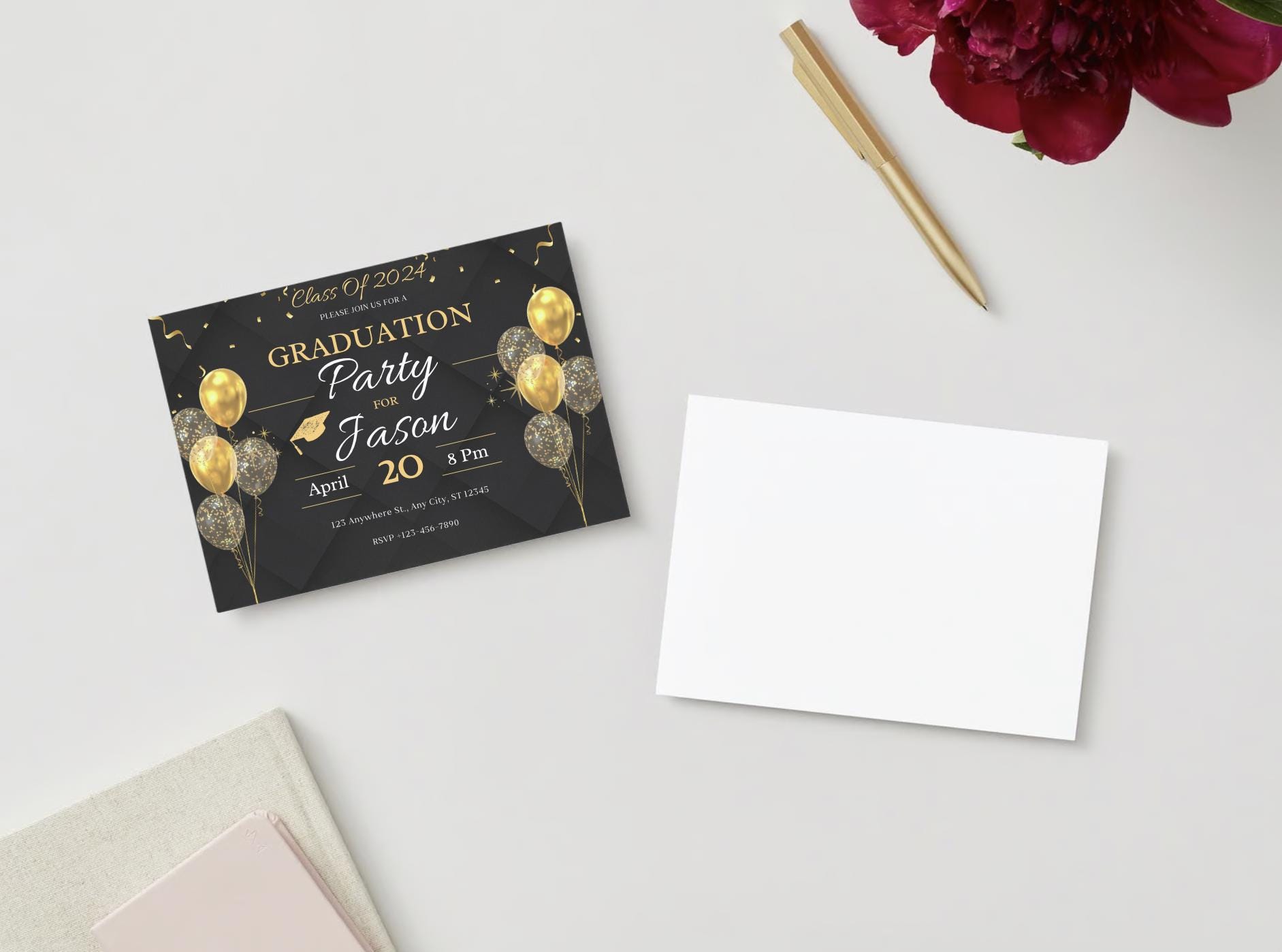 Graduation Invitation Template Made With CANVA - Etsy