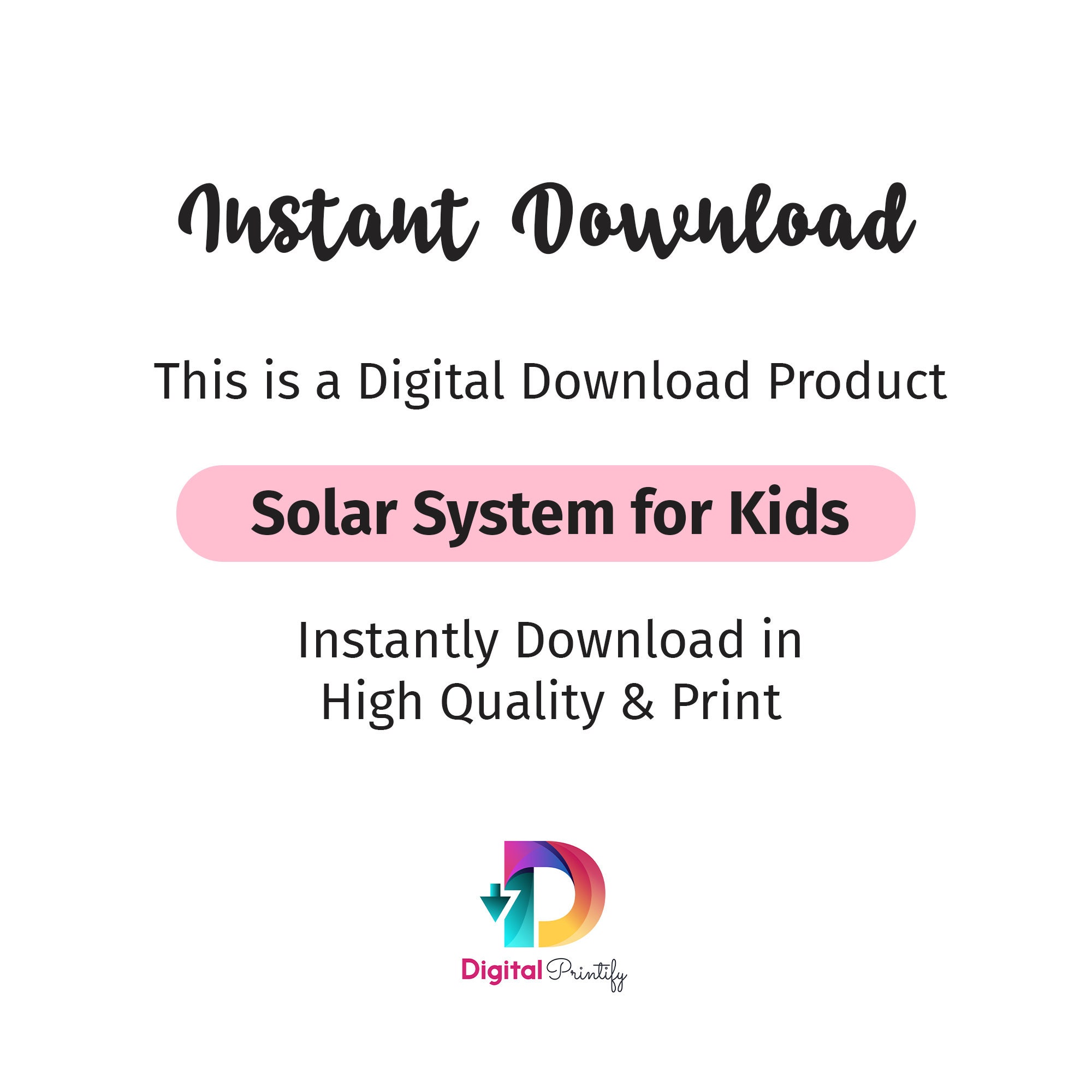 Solar System Poster | Space Poster | Print Solar System | Printable Planets | Space Wall Art ...