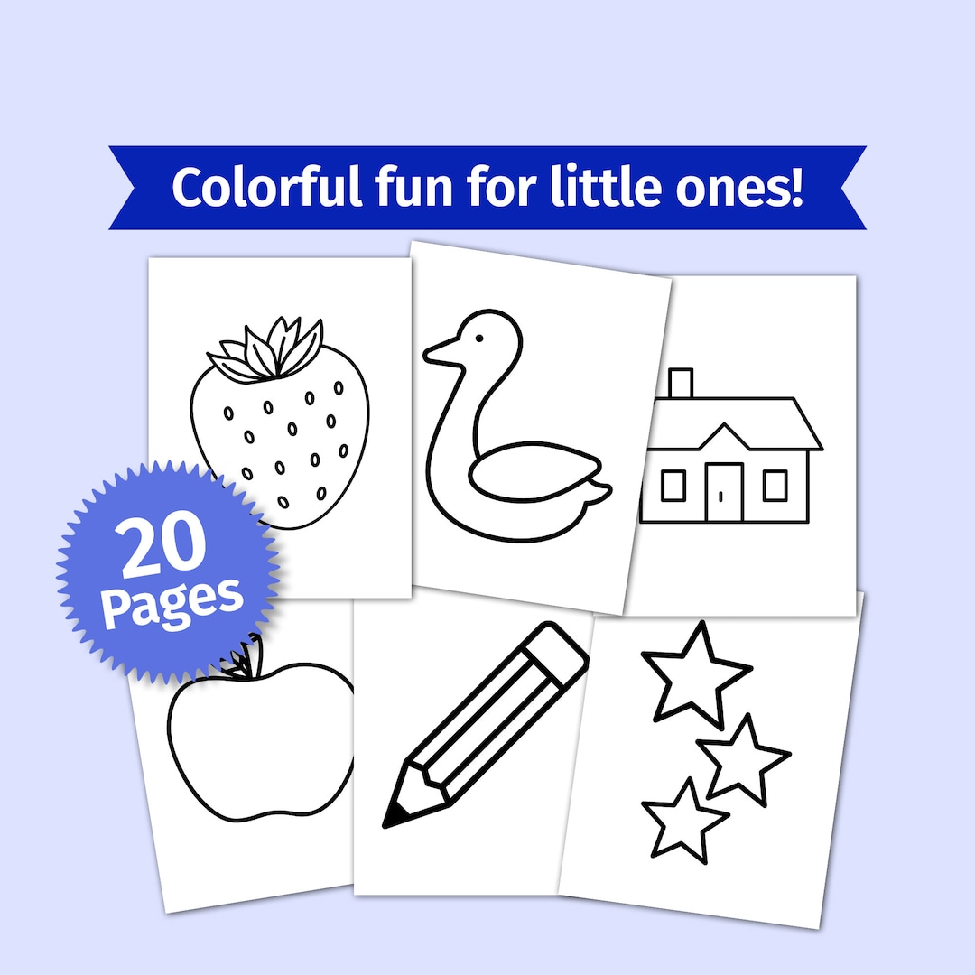 Easy Coloring | Printable Coloring | Fun Coloring Sheets | Simple ...