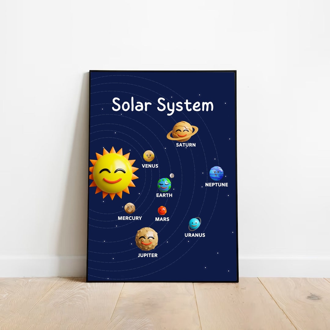 Solar System Poster | Space Poster | Print Solar System | Printable ...