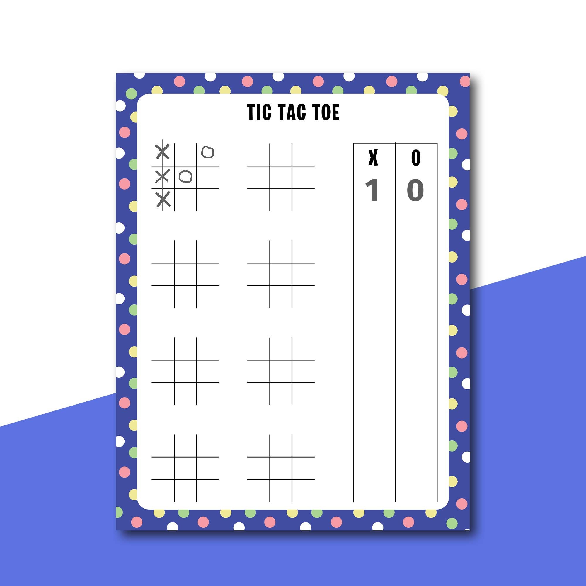 Tic Tac Toe Printable | Blank Tic Tac Toe Sheets | Family Games ...