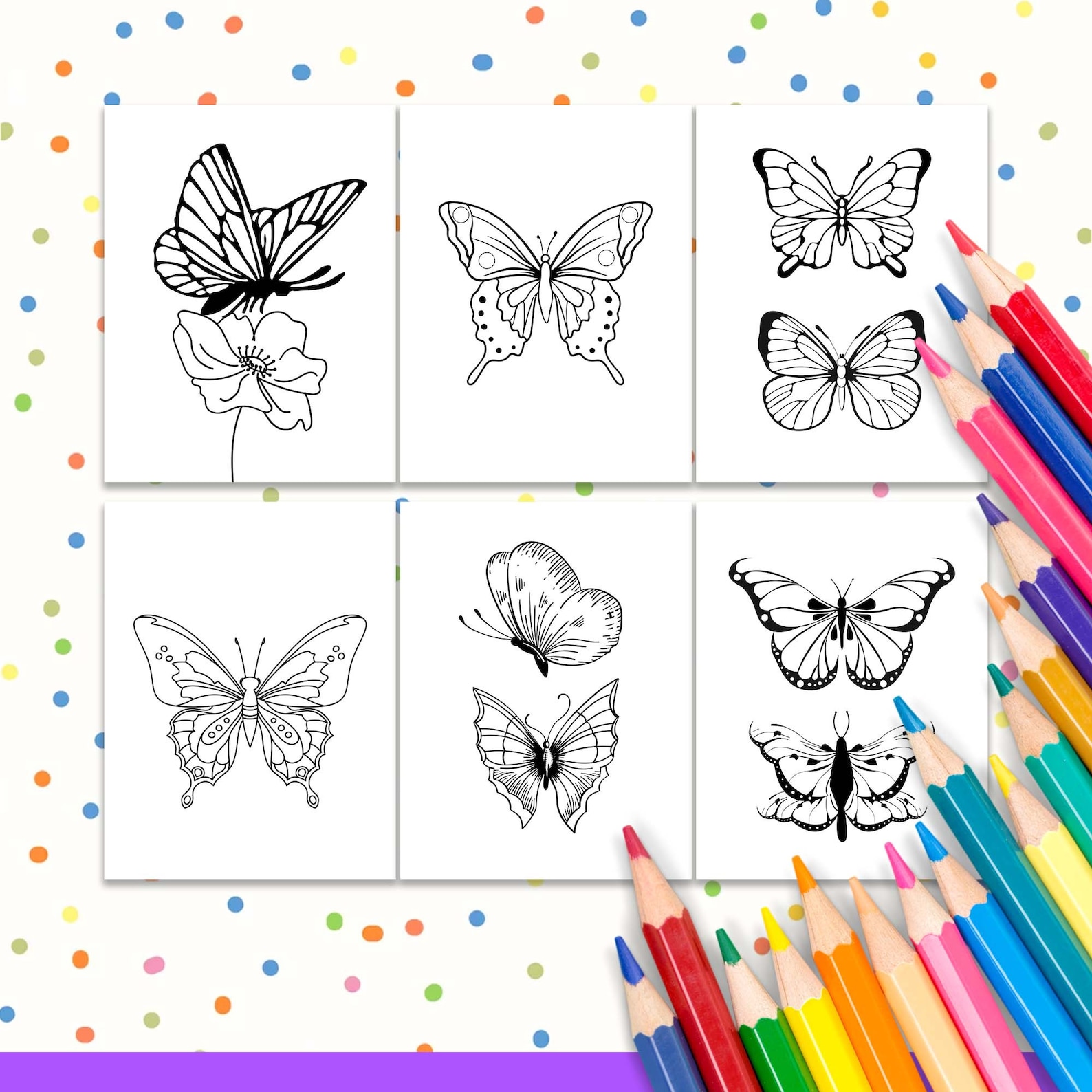 Butterfly Coloring | Printable Butterfly | Color Butterfly | Butterfly ...