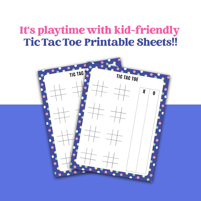 Tic Tac Toe Printable | Blank Tic Tac Toe Sheets | Family Games ...