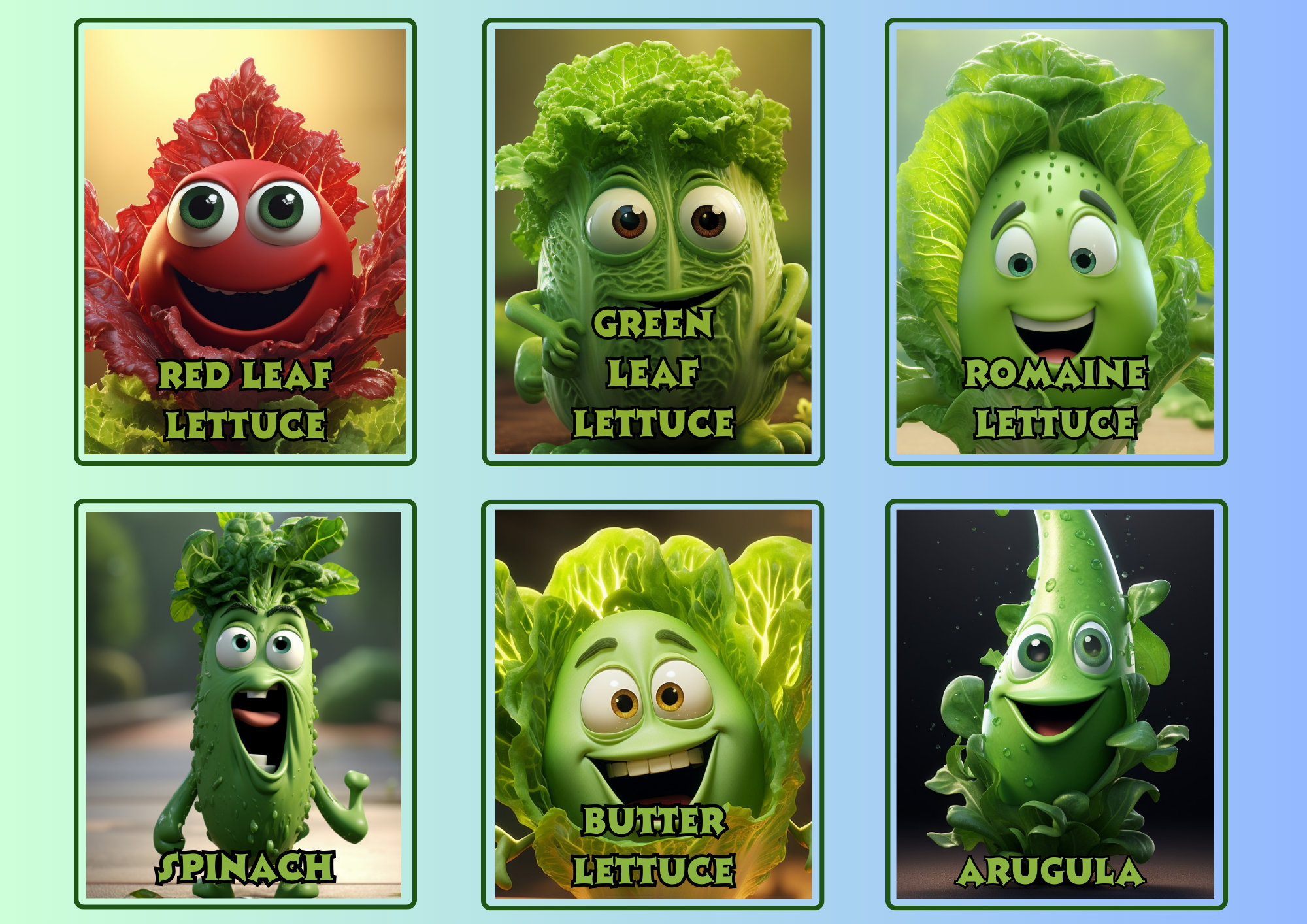 Lettuce Flash Cards, Pre-school to Kindergarten, Home School, Learning ...