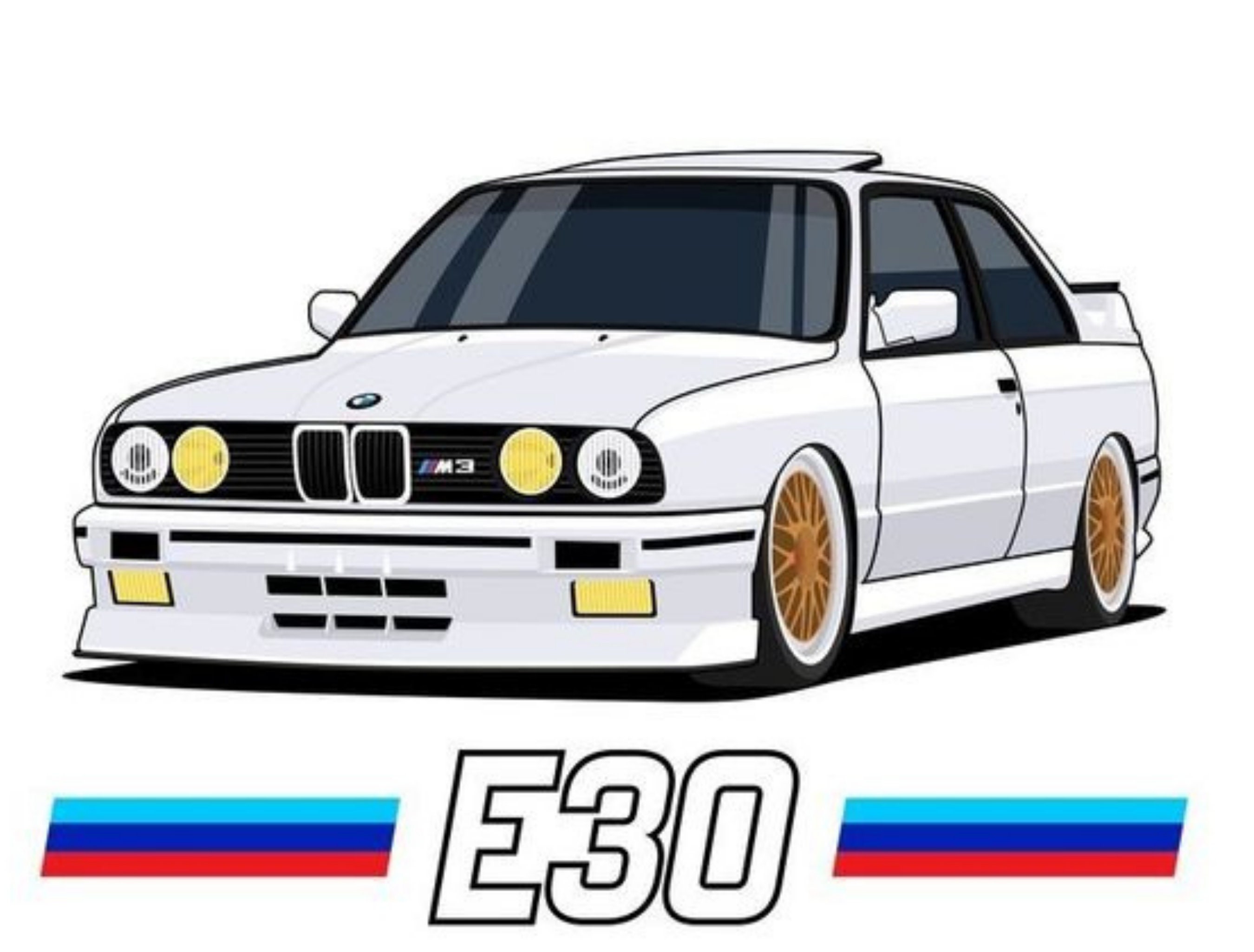 E30 Coupe Vector Graphic Clipart Image for Cricut Png Pdf - Etsy