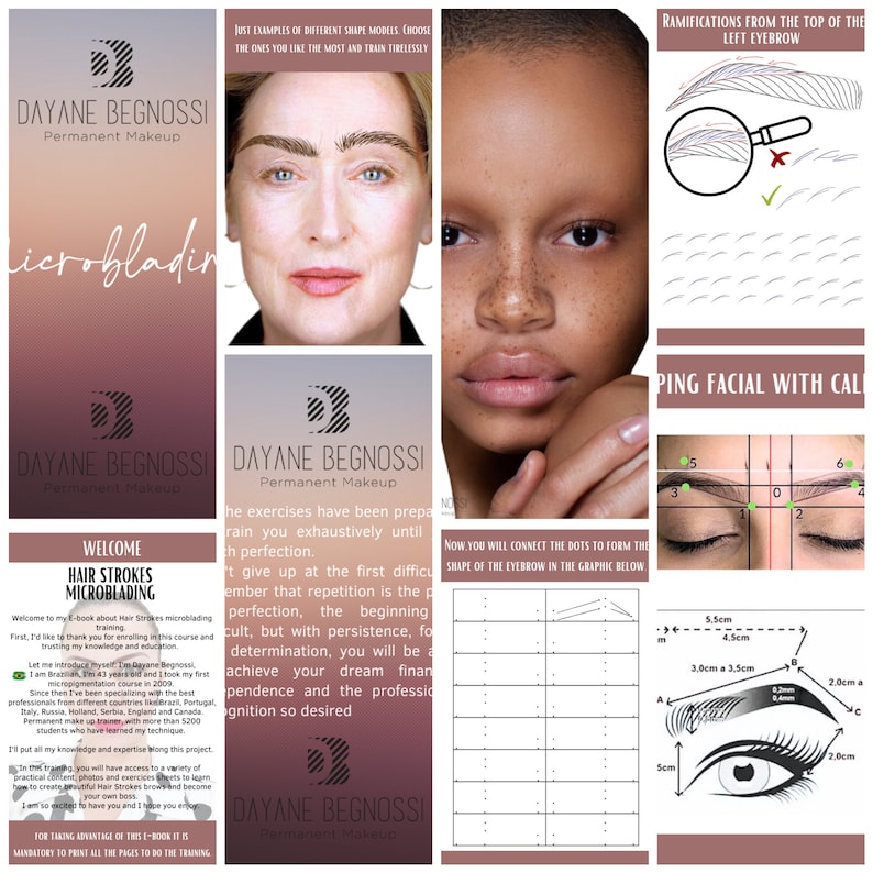 Microblading Hair Strokes Trainning - Etsy