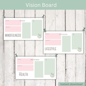 Vision Board Goal Setting Printable - Etsy
