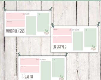 Positivity Board Vision / Dream Board Prompt Well-being Goal Setting ...