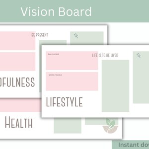 Vision Board Goal Setting Printable - Etsy