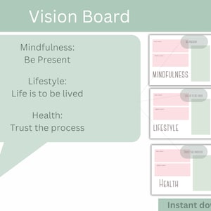 Vision Board Goal Setting Printable - Etsy