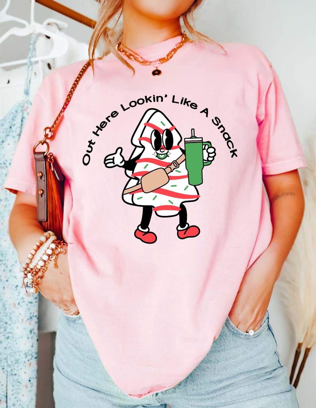 Boojee Out Here Lookin Like A Snack Shirt, Christmas Tree Cake Shirt ...