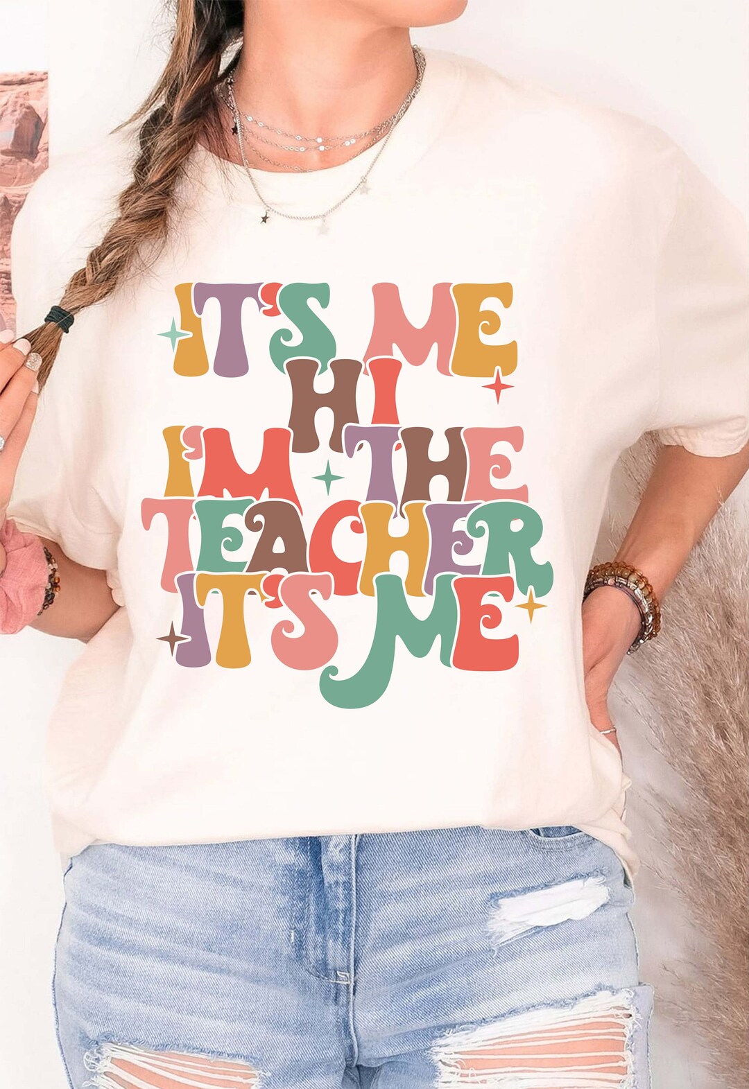 It's Me Hi I'm the Teacher It's Me Shirt, Funny Shirt for Teachers ...