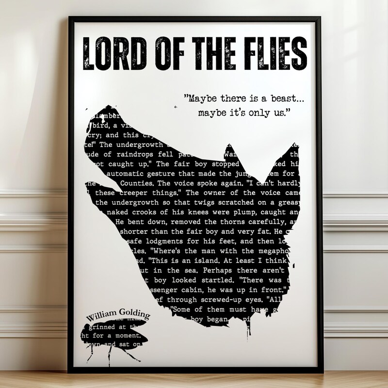 Lord of the Flies Book Cover - Etsy
