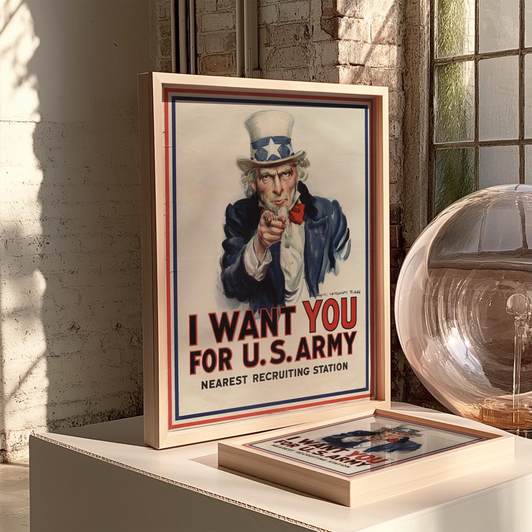 Uncle Sam Print, Propaganda Poster, War Poster, Vintage Wall Art ...