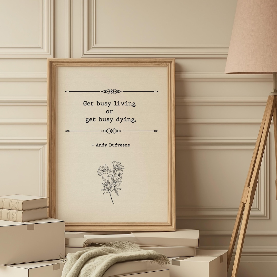 Andy Dufresne Quote Poster: Shawshank Redemption Art (digital Download ...