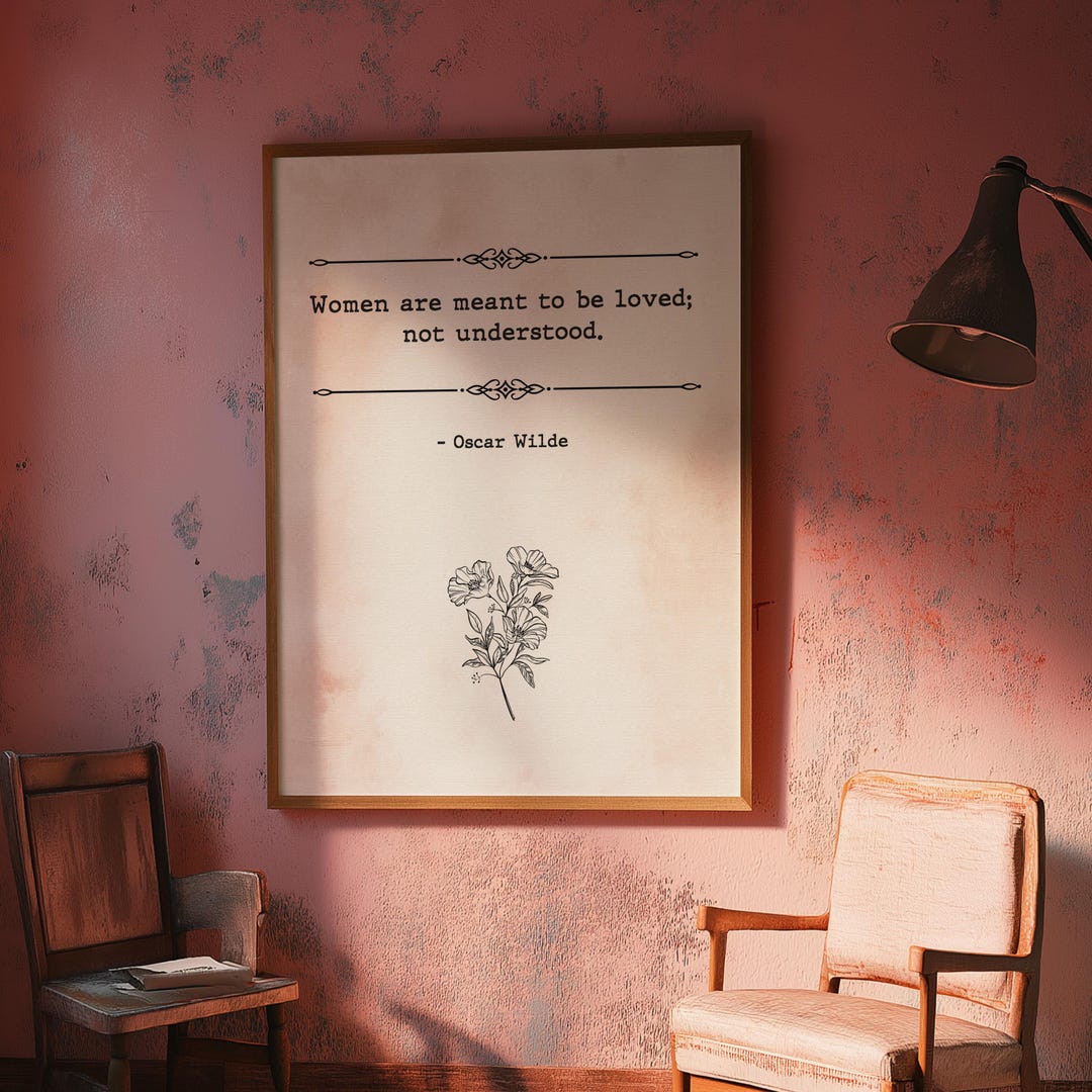 Oscar Wilde Quote Poster, Women Quote Print, Inspirational Quote ...