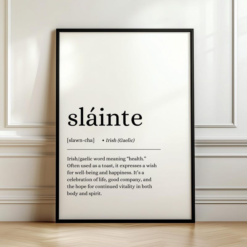 Slainte Print - Etsy