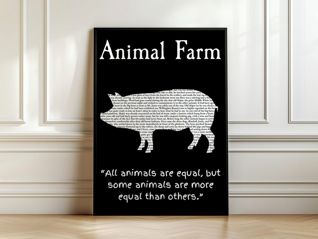 Animal Farm Poster: George Orwell, Dystopian, Book Poster (digital ...