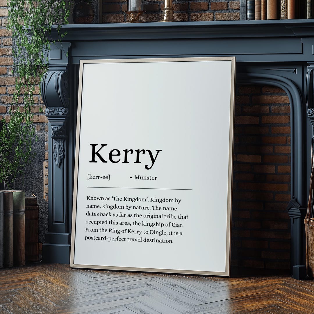 County Kerry Poster, County Kerry Print, Dictionary Print, Wall Art ...