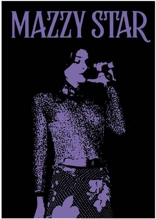 Mazzy Star Poster Aesthetic Music Poster Vintage Indie Rock Poster Sold By Tablecloth Tina