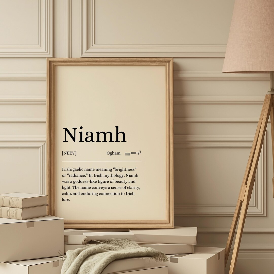 Niamh Poster, Niamh Print, Irish Wall Art, Irish Gifts, Digital Print ...