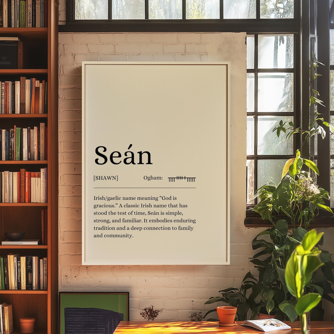 Seán Poster, Seán Print, Irish Wall Art, Irish Gifts, Name Poster, Gift ...