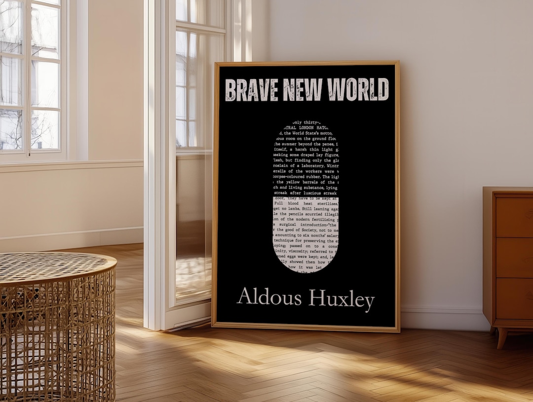 Brave New World Poster, Book Poster, Aldous Huxley Poster, Reading ...