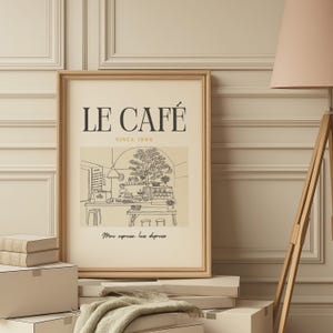 French Café Poster, French Café Print, Kitchen Wall Art, Cafe Decor ...