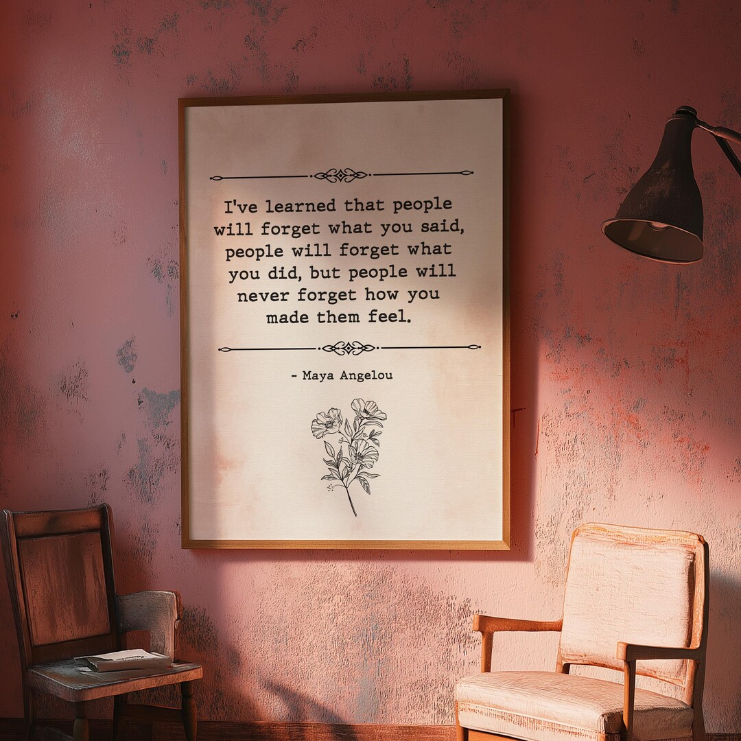 Maya Angelou Quote Poster, Love Quote Print, Inspirational Quote ...