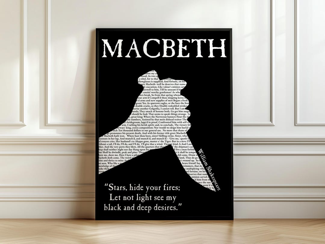 Macbeth Poster: William Shakespeare, Dark Academia, English Classroom ...