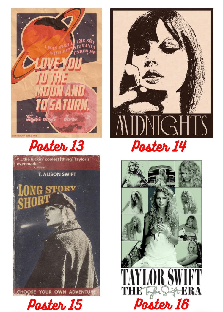 Taylor Poster, Taylor The Eras Tour Poster, Aesthetic Music Poster sold ...