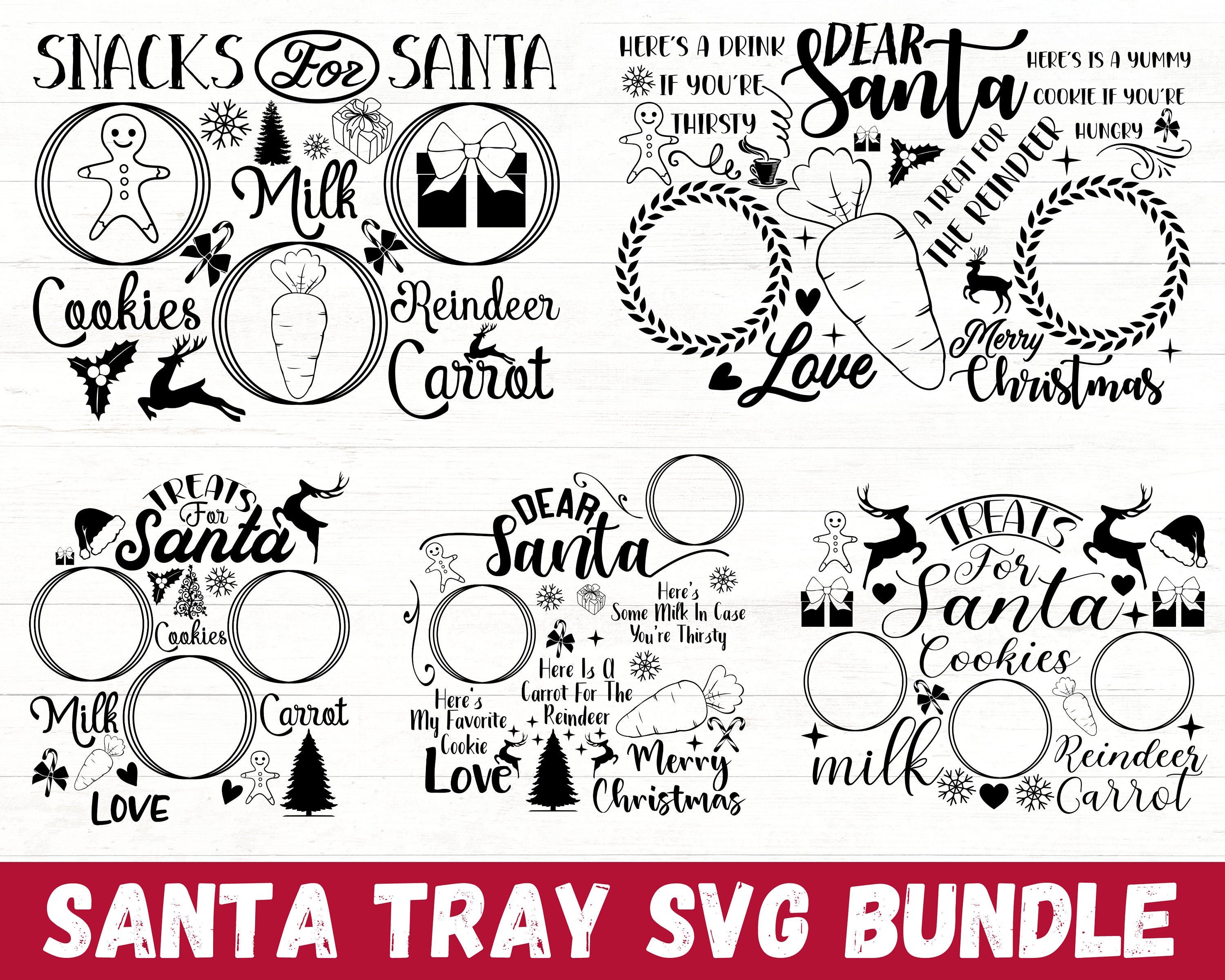 Dear Santa Tray SVG Bundle Christmas SVG Santa Tray SVG - Etsy