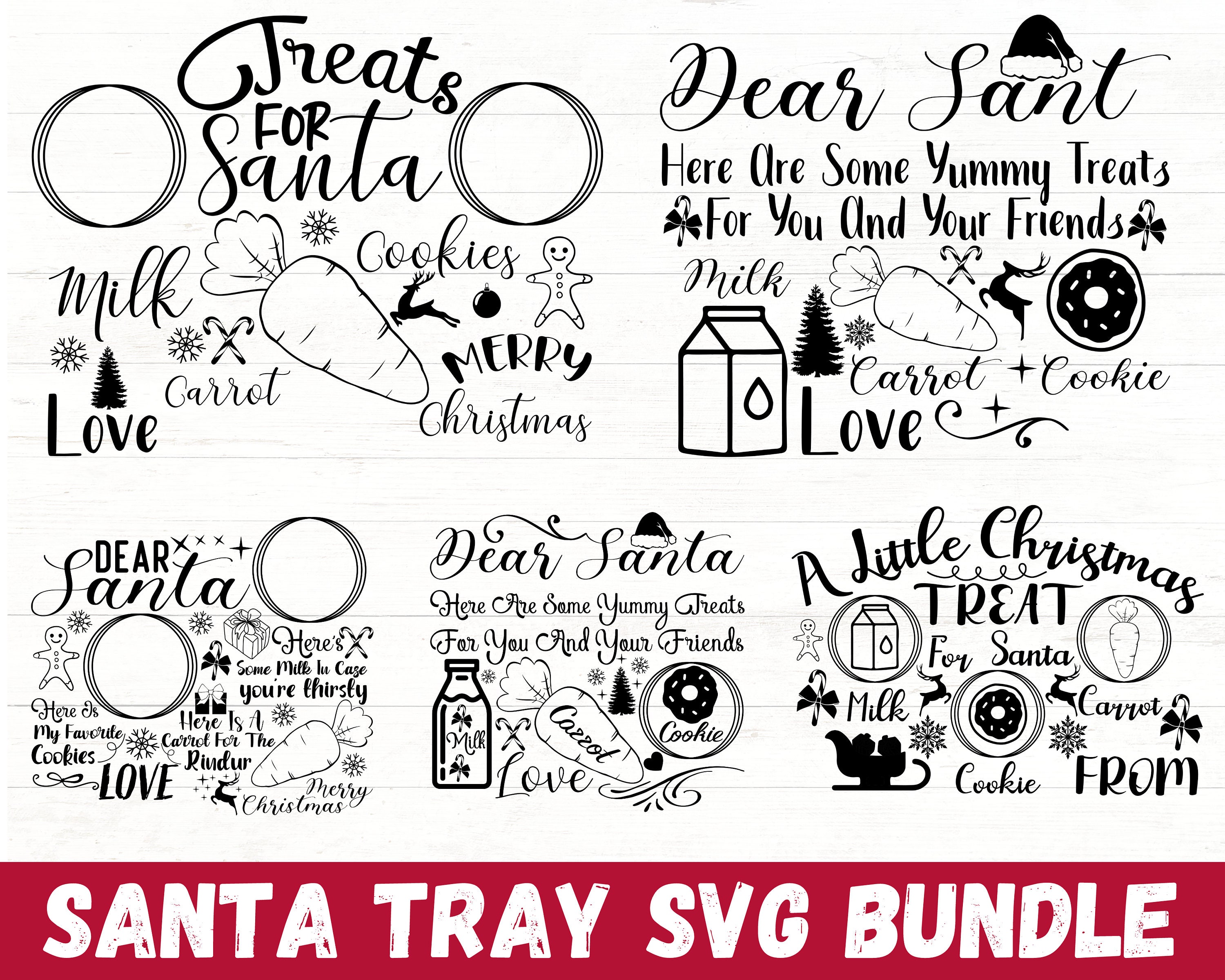 Dear Santa Tray SVG Bundle Christmas SVG Santa Tray SVG - Etsy