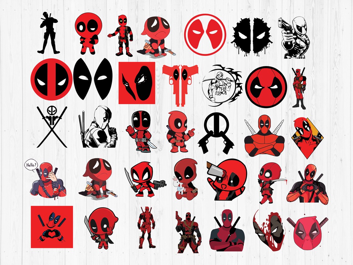 Deadpool Svg Bundle,150 SVG-PNG-DXF, Deadpool Png, Deadpool Cricut ...