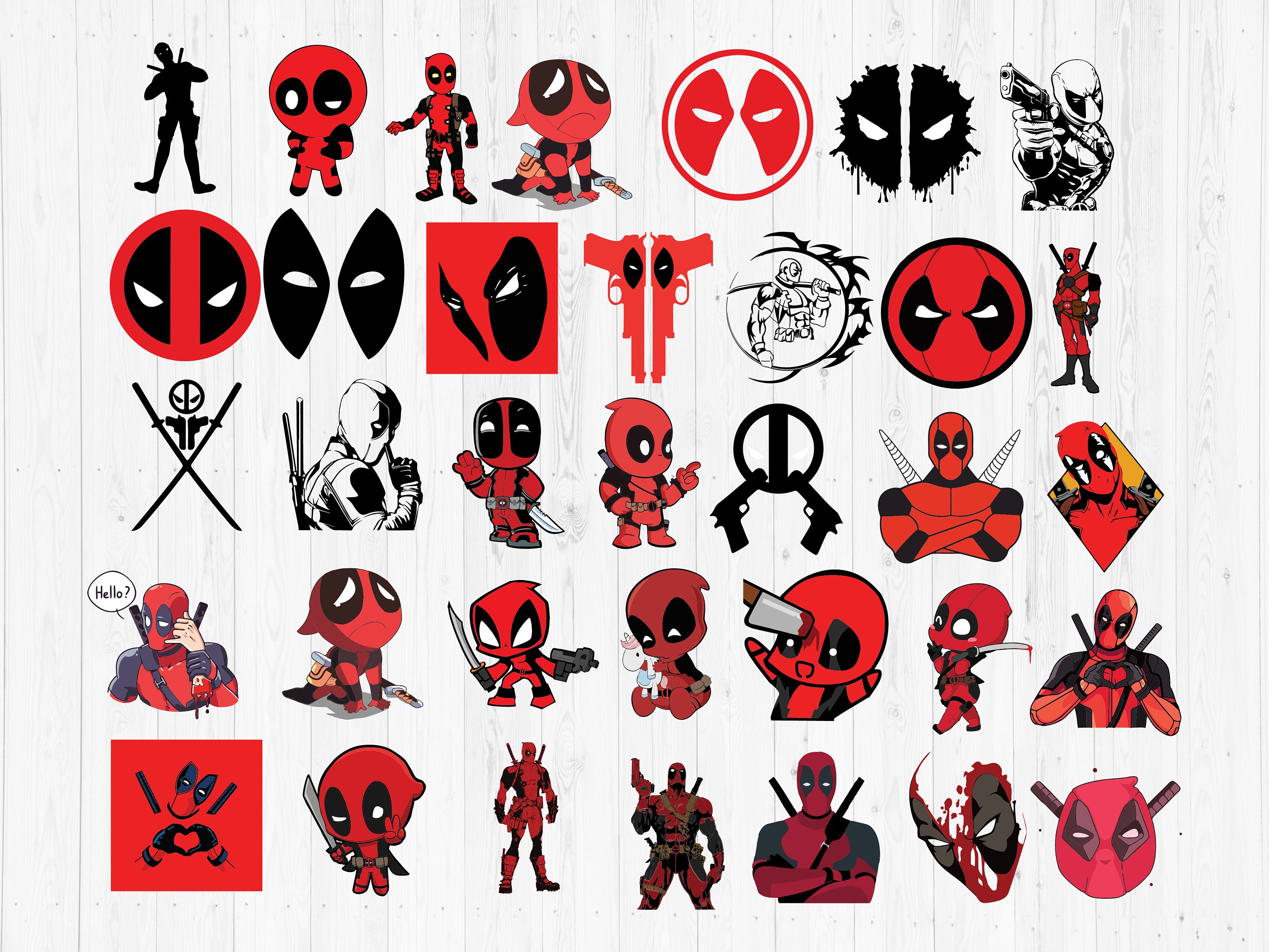 Deadpool Svg Bundle,150 SVG-PNG-DXF, Deadpool Png, Deadpool Cricut ...
